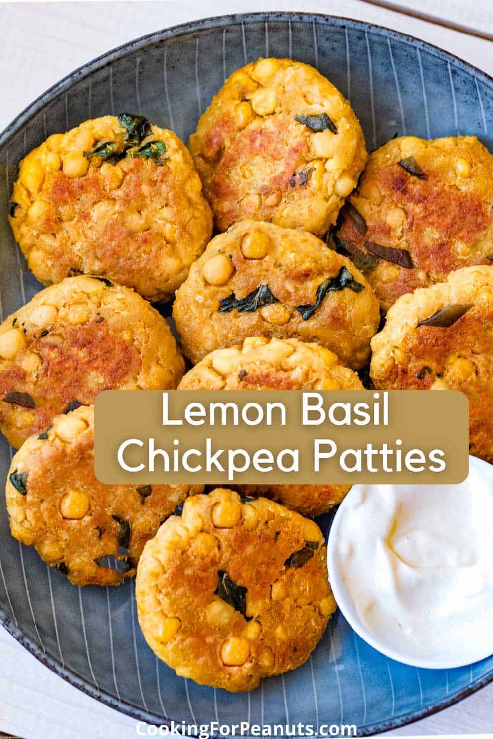 Lemon Basil Chickpea Patties - Cooking For Peanuts