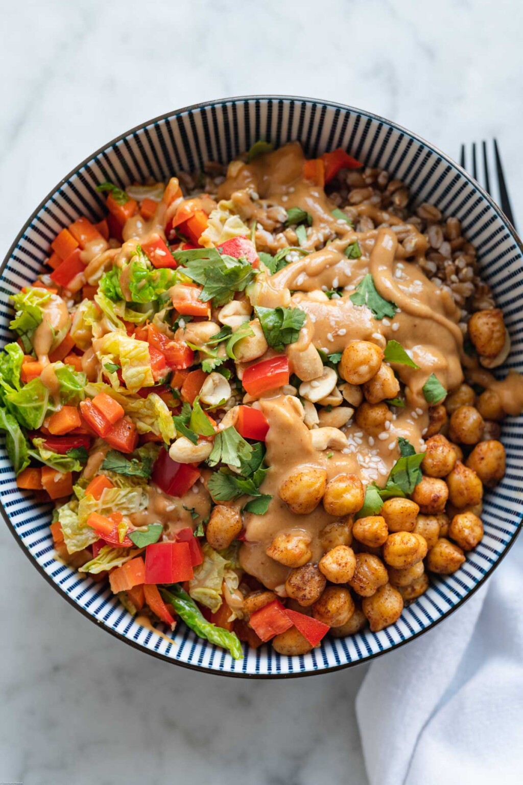 Chickpea Stir-Fry with Peanut Sauce - Cooking For Peanuts