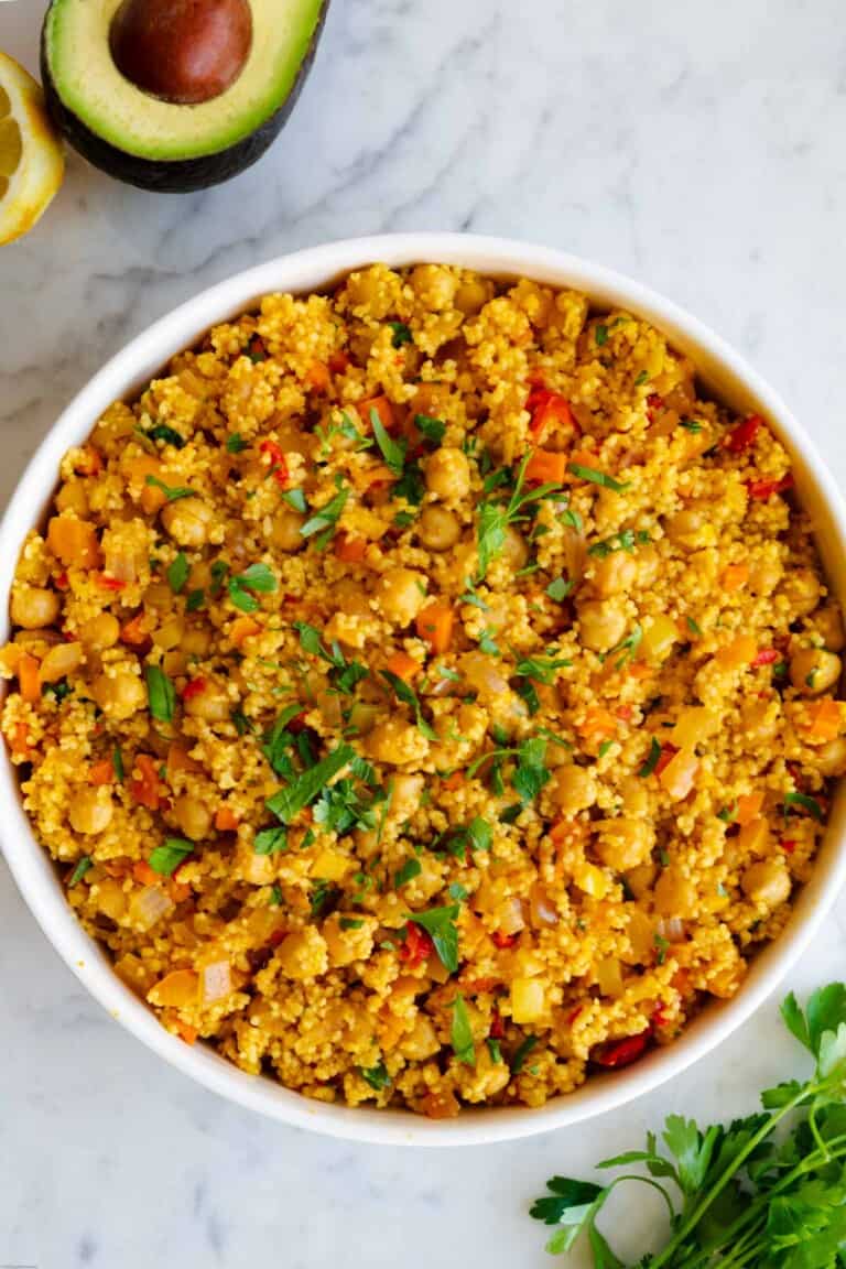 Easy One-Pot Moroccan Couscous with Chickpeas - Cooking For Peanuts