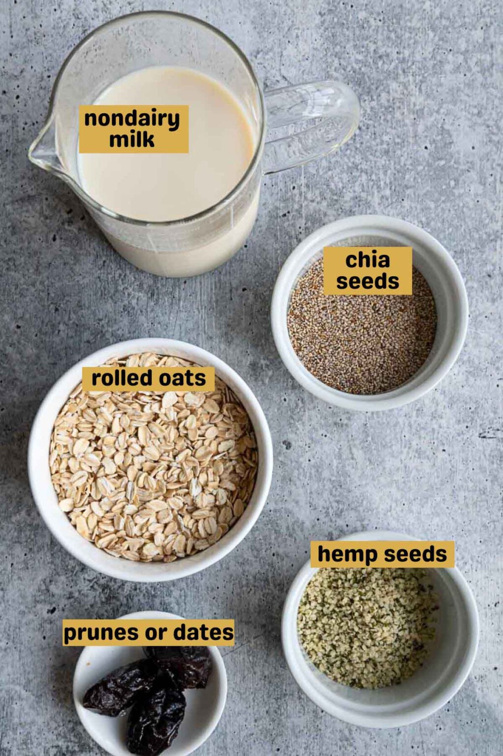 Overnight Oats with Chia Seeds (Basic Recipe) - Cooking For Peanuts