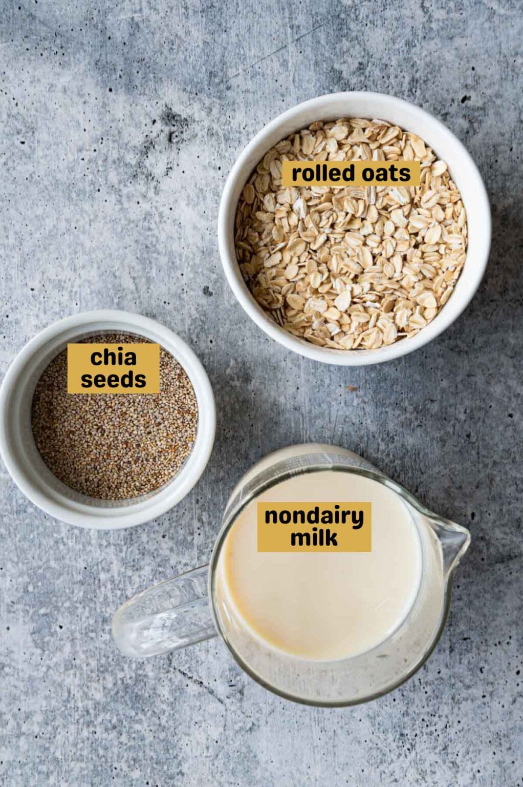 Overnight Oats with Chia Seeds (Basic Recipe) - Cooking For Peanuts