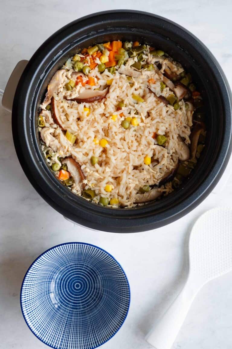 One-Pot Rice Cooker Tofu Fried Rice - Cooking For Peanuts