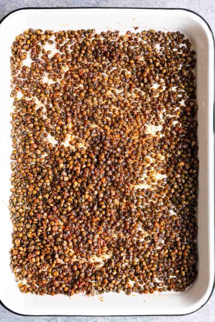 High-Protein Roasted Lentils & Quinoa Bowl - Cooking For Peanuts