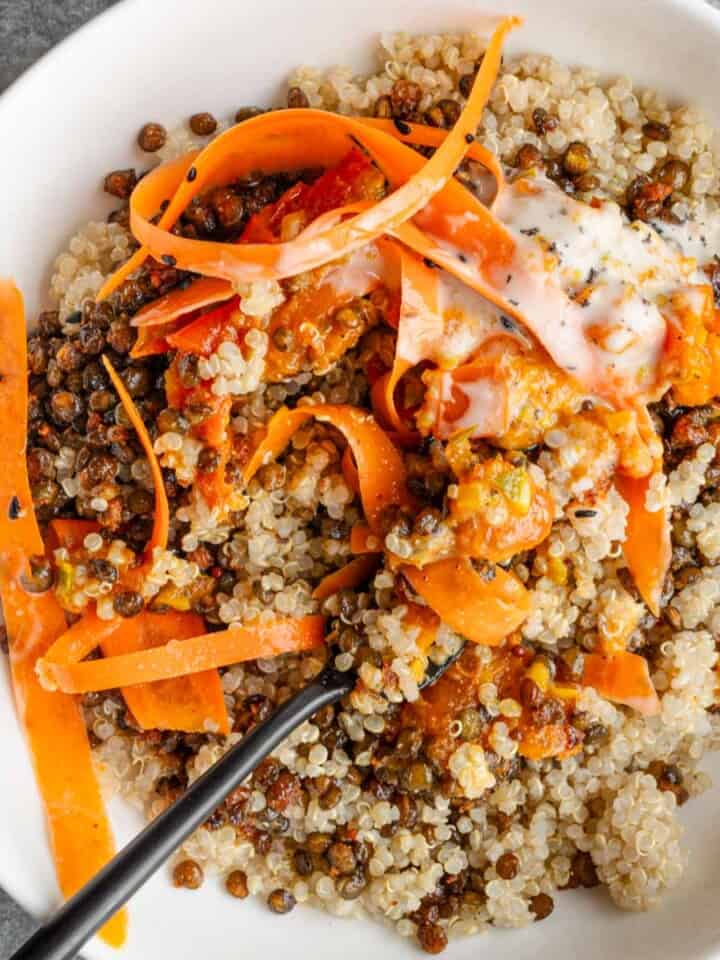 Lentil Quinoa Rice with Kale (Stovetop or Rice Cooker) - Cooking For ...