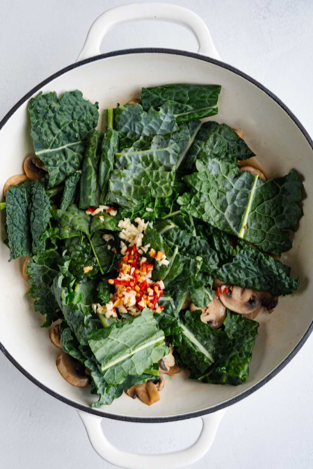 Kale Mushroom Veggie Starter Recipe - Cooking For Peanuts