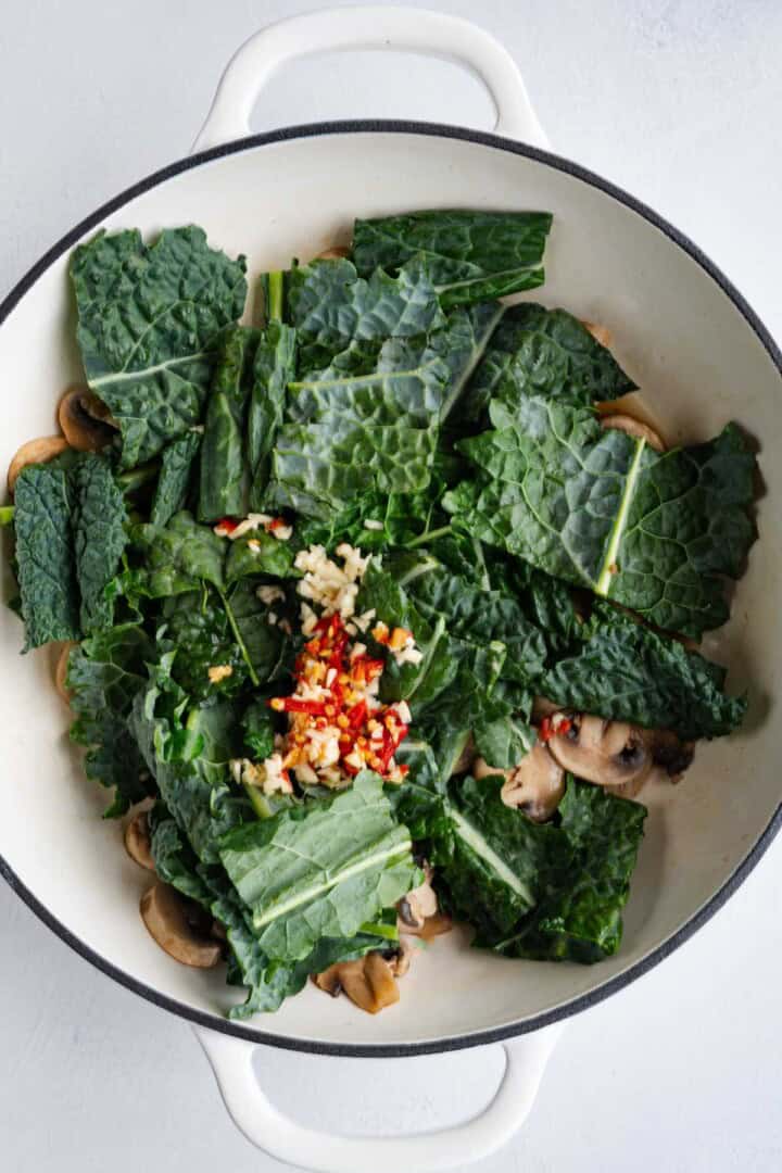 Kale Mushroom Veggie Starter Recipe - Cooking For Peanuts