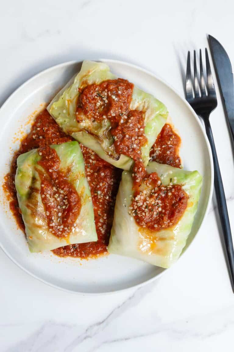 Easy High-Protein Cabbage Wraps (Meatless + 6 Ingredients) - Cooking ...