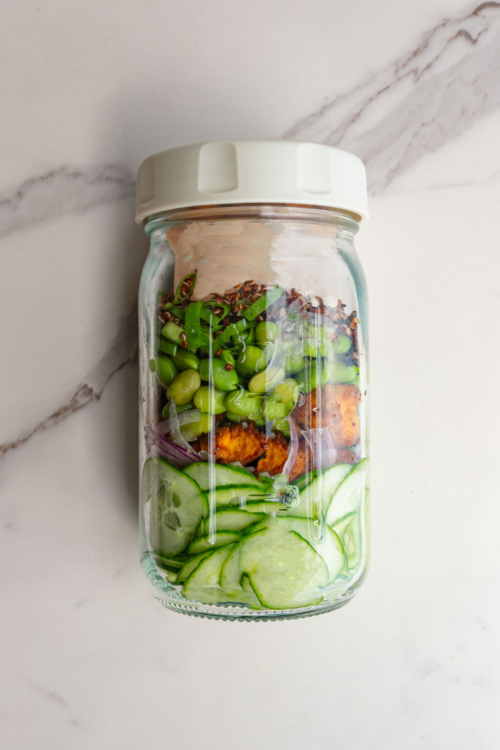 Creamy Cucumber Tofu Salad (High-Protein) - Cooking For Peanuts