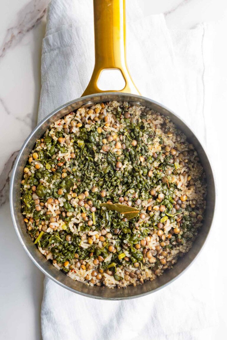Lentil Quinoa Rice with Kale (Stovetop or Rice Cooker) - Cooking For ...