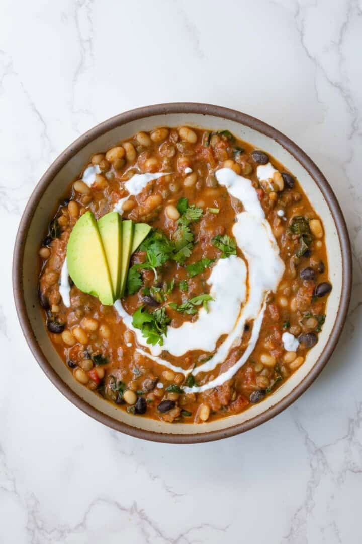 Protein Chili with Beans (Soy-Free, 35g Protein) - Cooking For Peanuts