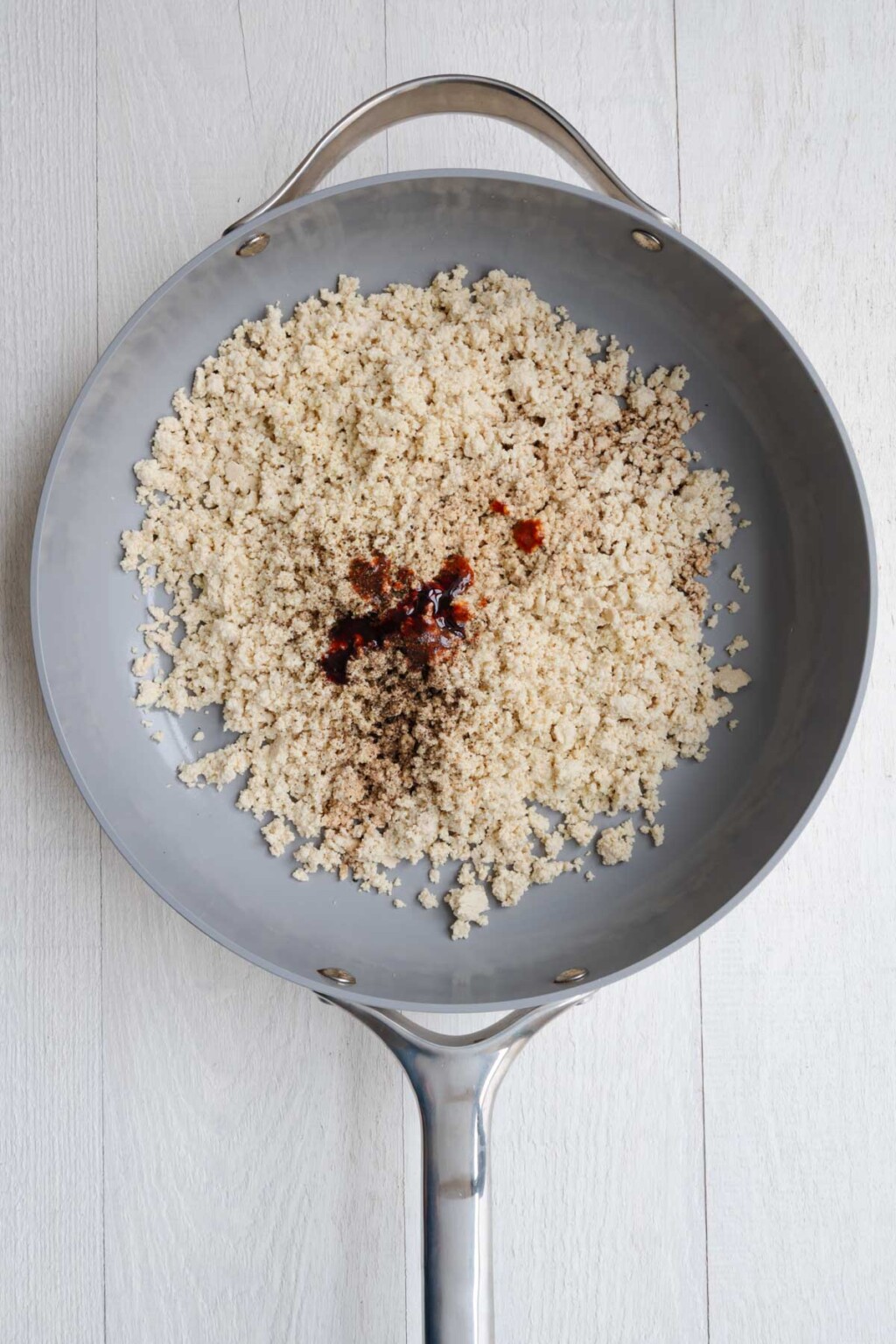 Quick One-Pan Crispy Tofu Crumbles - Cooking For Peanuts