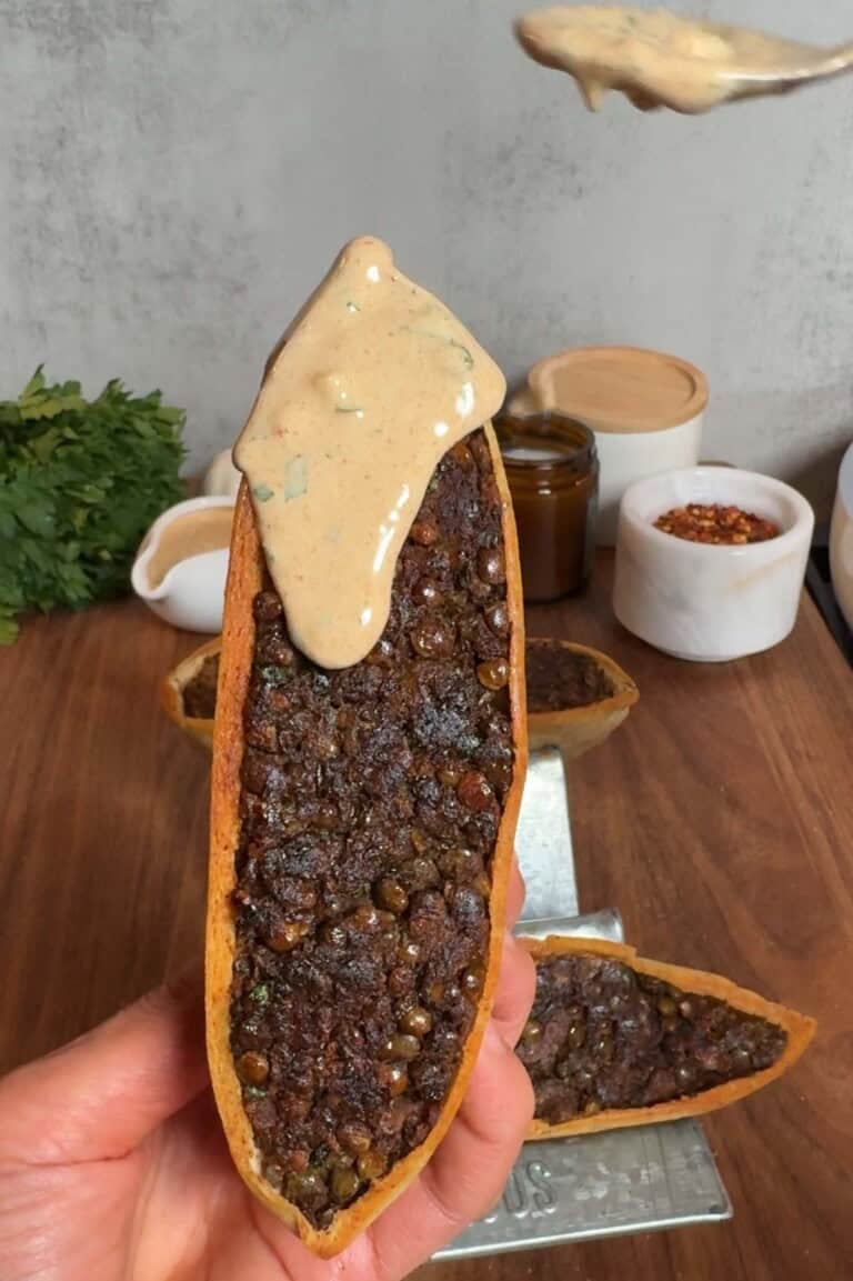 Arayes Recipe (Lentil-Stuffed Crispy Pita, 36 Grams Protein) - Cooking ...