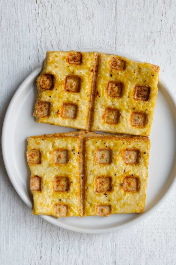 Tofu Waffles (Crispy, Savory, High-Protein) - Cooking For Peanuts